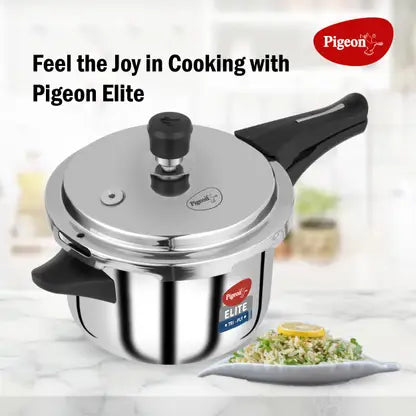Pigeon Elite Shine and 5 L Outer Lid Induction Bottom Pressure Cooker ...